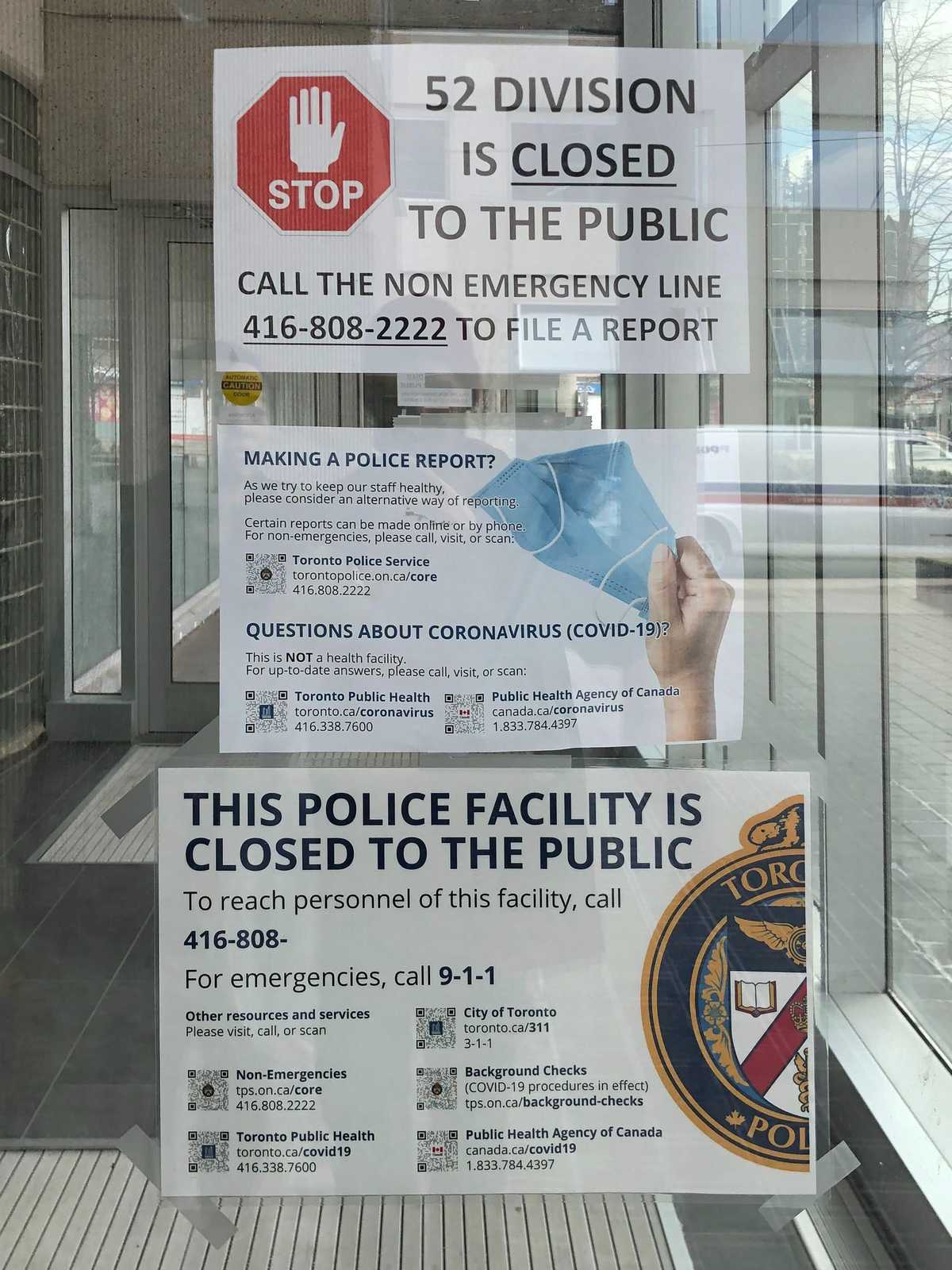 Toronto Police Service 52 Division | Due to COVID-19: Documenting the ...