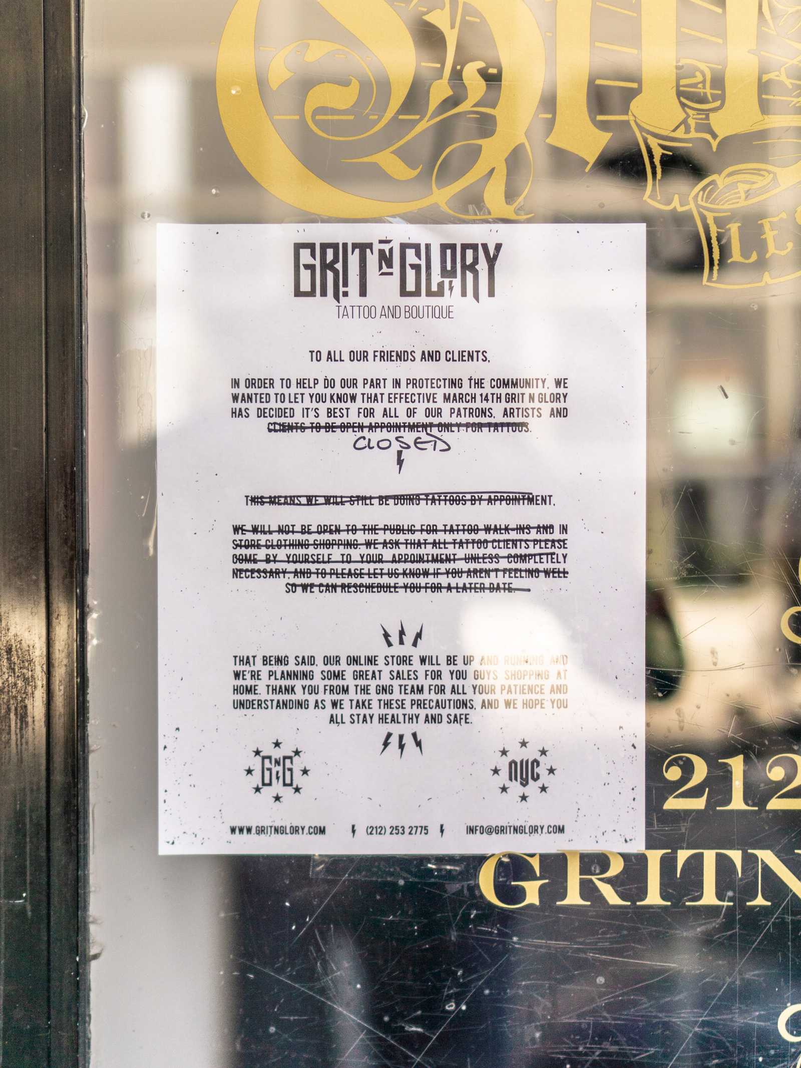 Grit N Glory, 186 Orchard St, New York, NY 10002 | Due to COVID-19 ...